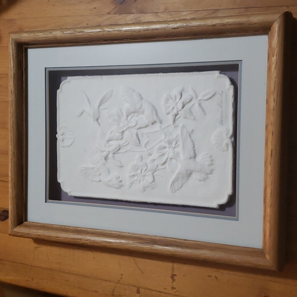 None | Accents | Hand Cast Paper Sculture Art Hummingbirds Signed By ...